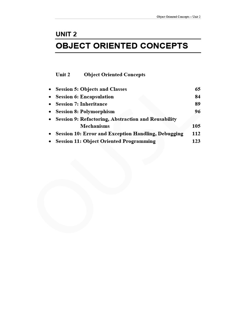 EEI3262 Unit 2 Introduction | PDF | Object Oriented Programming | Method (Computer Programming)