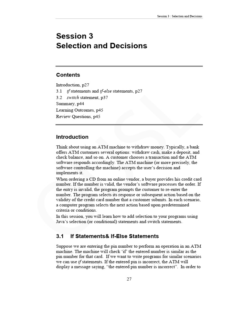 EEI3262 Unit 1 Session 3 | PDF | Data Type | Computing