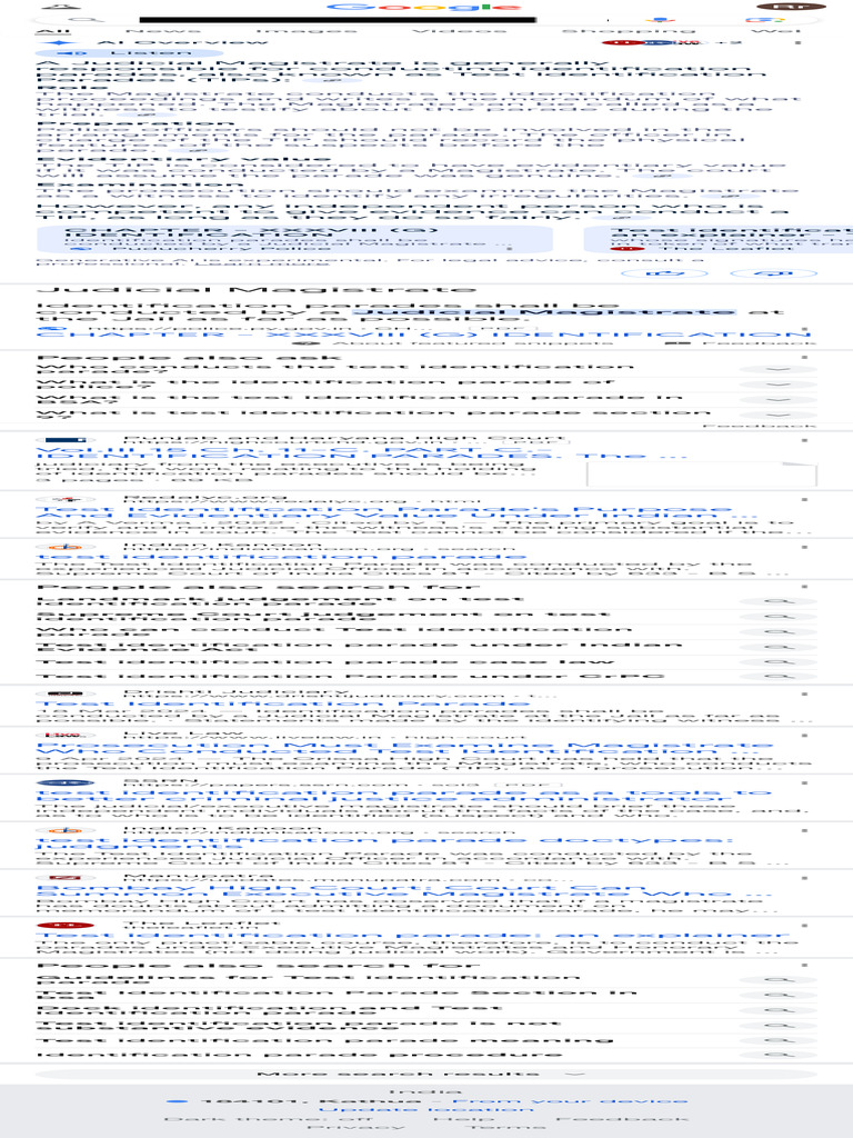 Who Will Conduct Identification Parade Judicial or Executive - Google ...