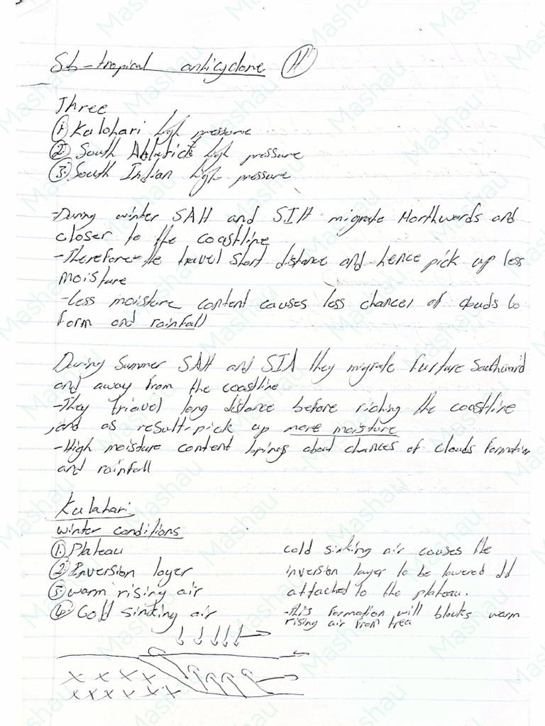 Grade 12 Geography Sub-Tropical Anti-Cyclone | PDF