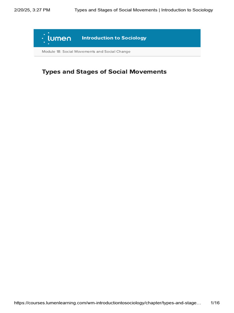 Stages of Social Movements Explained | PDF | Social Movements | Occupy ...