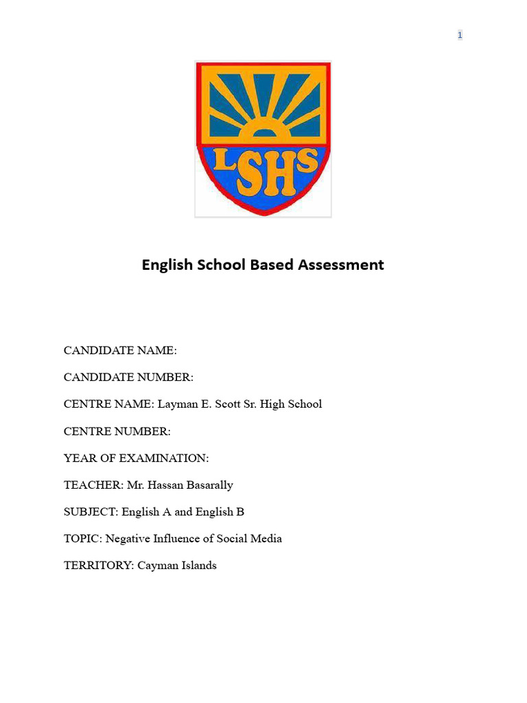 CSEC English SBA (Excellent Sample) | PDF | Popular Culture & Media ...