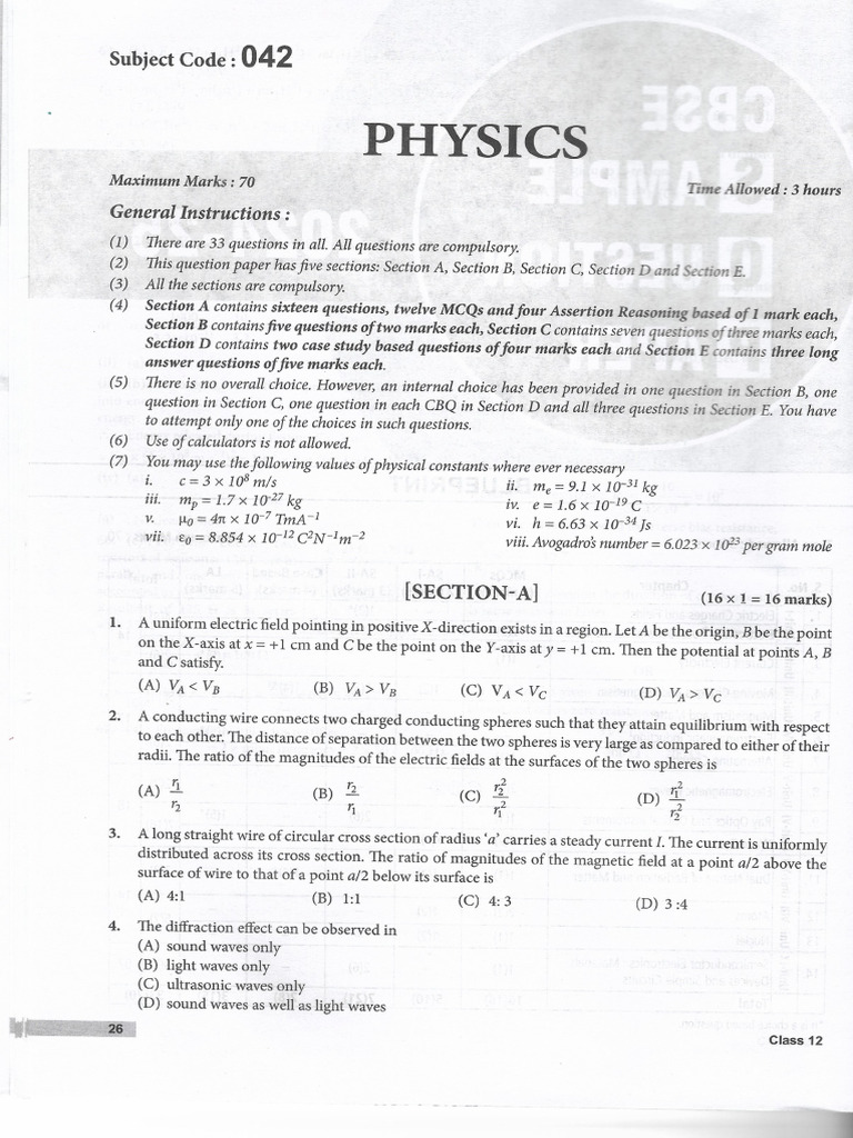 Physics (042) p5 | PDF
