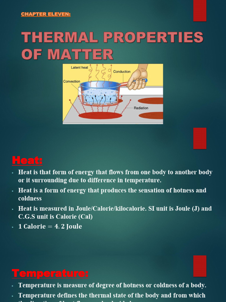 Thermal Properties of Matter 1 | PDF | Fahrenheit | Calorie