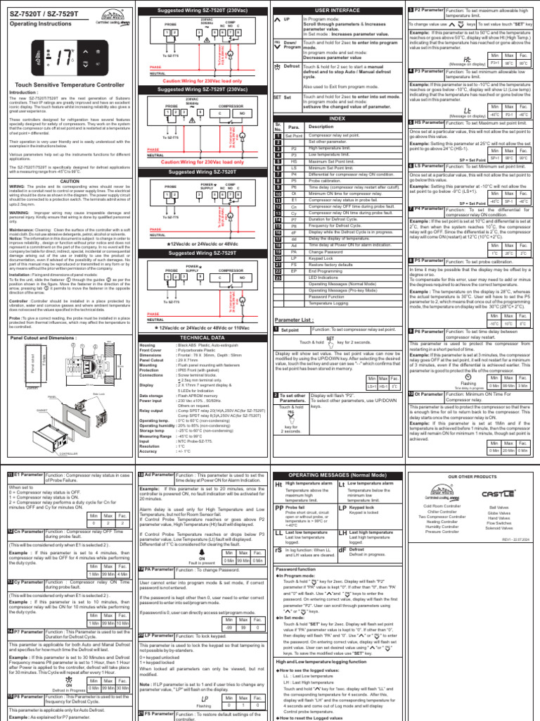 Temp Control 1721711738279 | PDF | Relay | Manufactured Goods