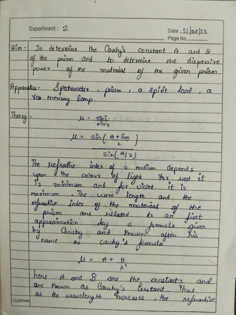 Cauchy's Constant | PDF