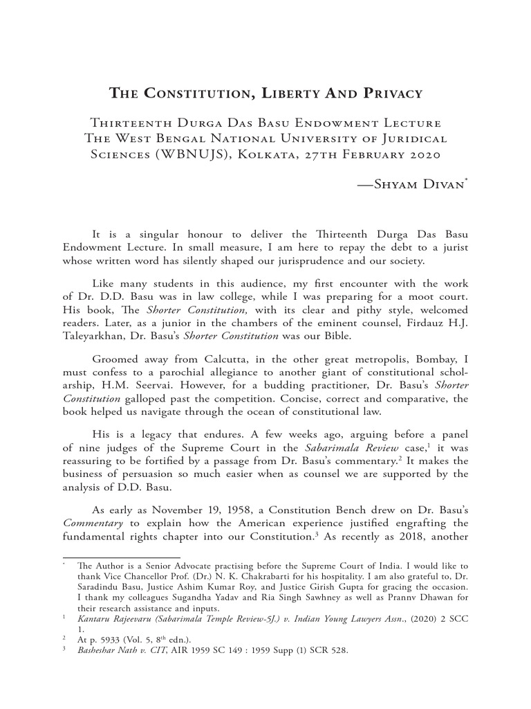 Shyam-Divan 111 | PDF | Privacy | Justice