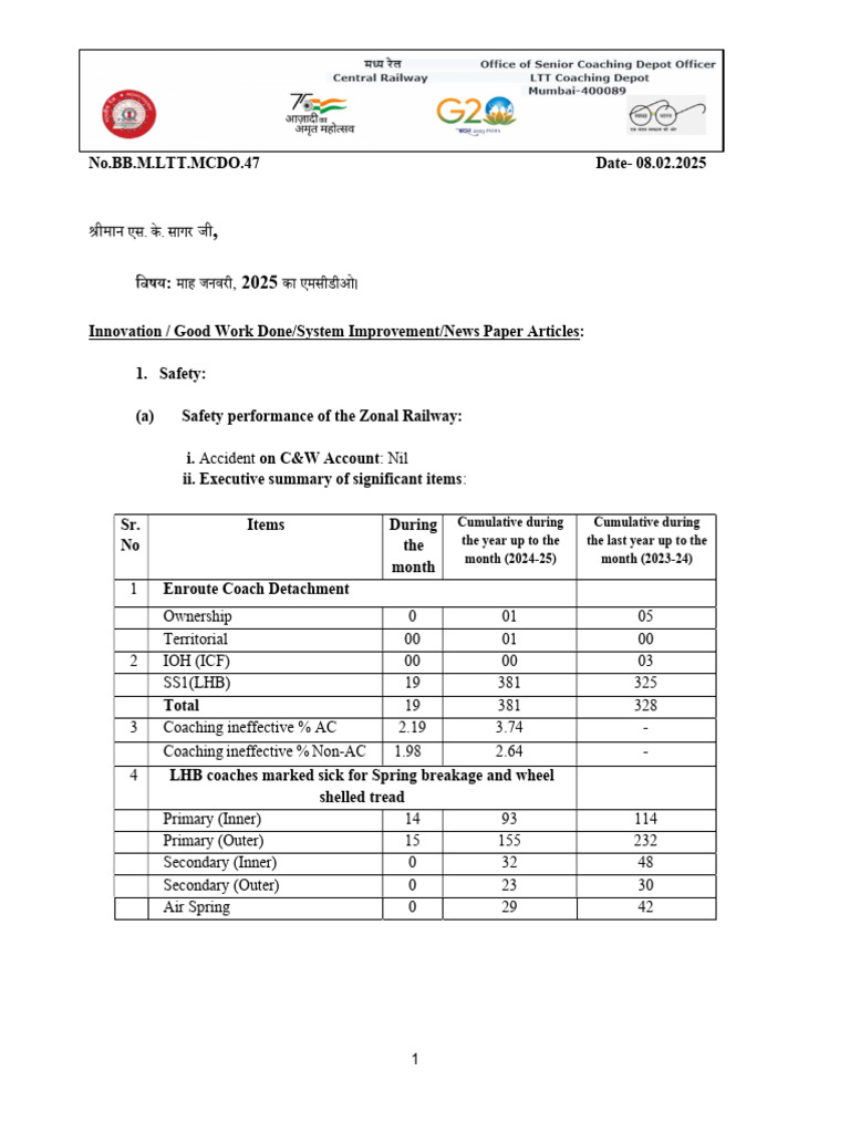 MCDO Jan 25 - Final - Merged | PDF | Rail Transport