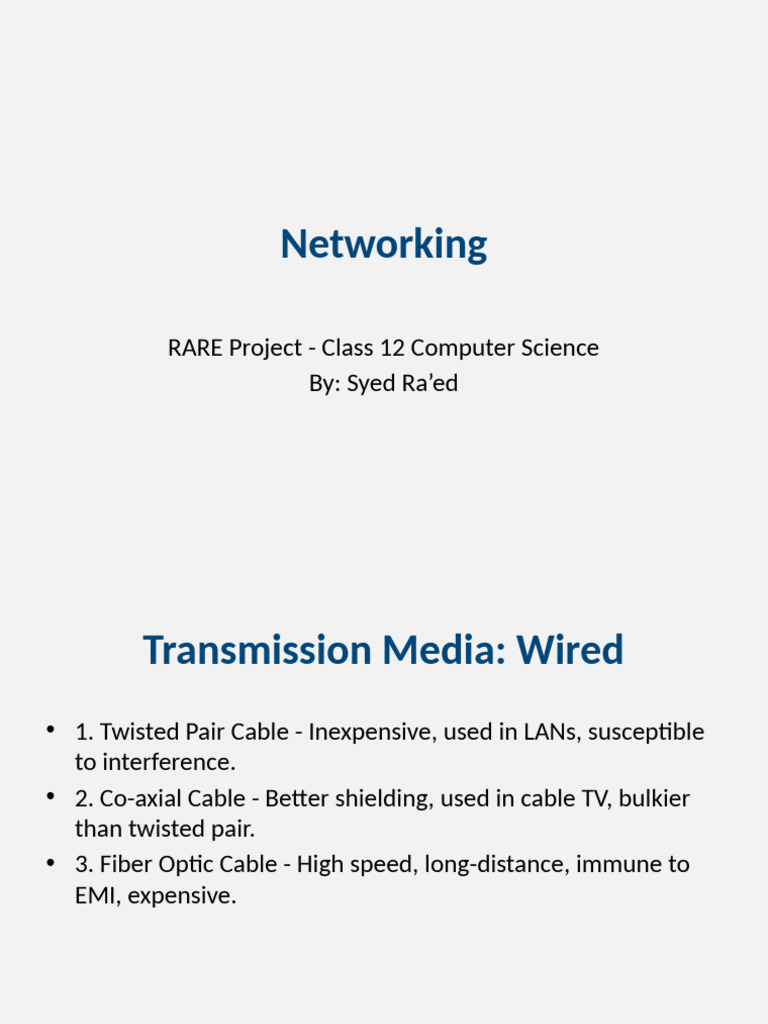 Networking Basic PPT-CSC | PDF