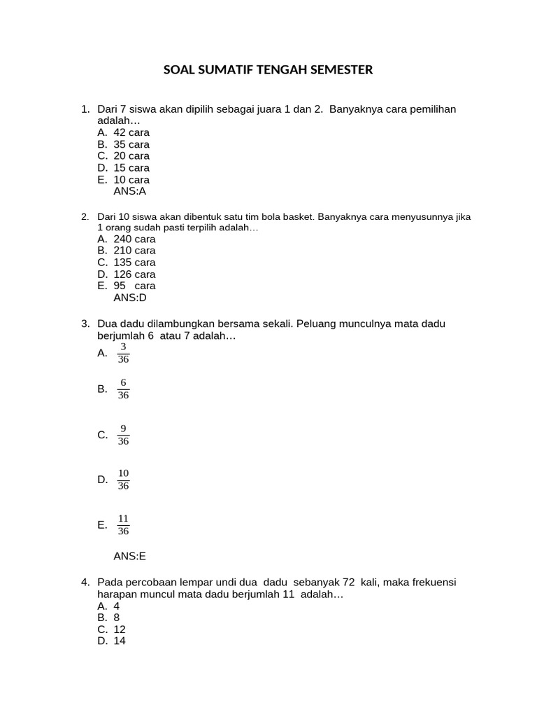 Atik Soal Math | PDF