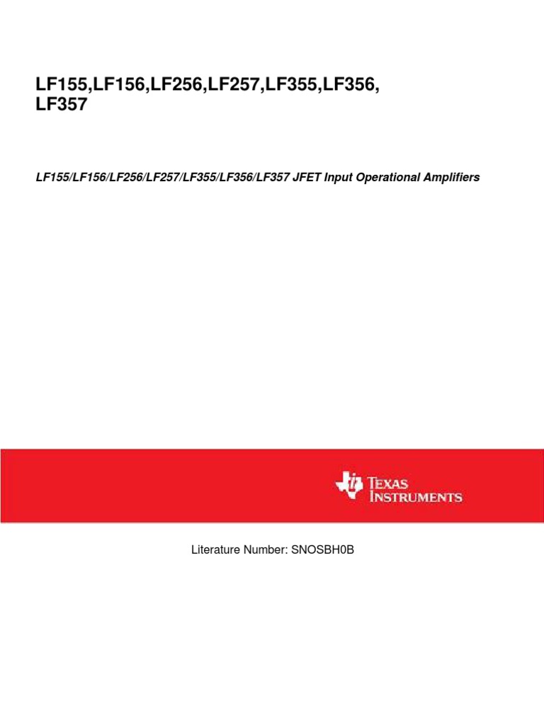 LM356 | PDF | Amplifier | Operational Amplifier