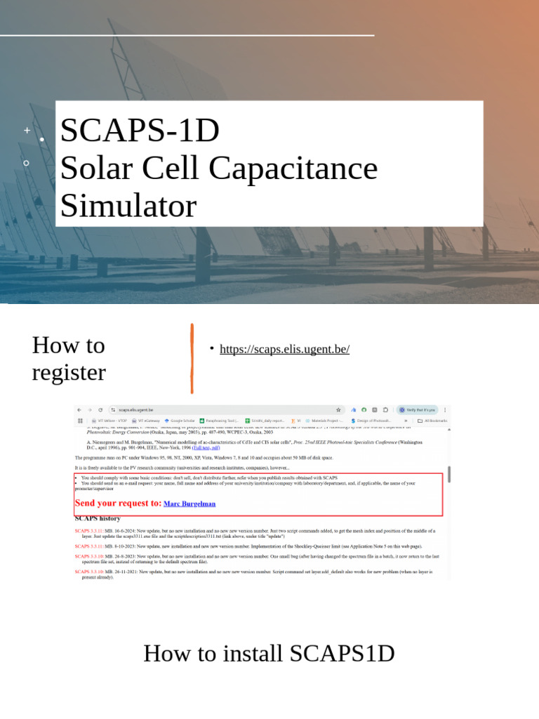 SCAPS-Solar Cell Capacitance Simulator | PDF | Electron Hole ...