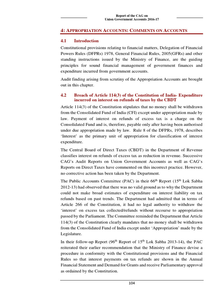 appropriation of accounts | PDF | Expense | Taxes