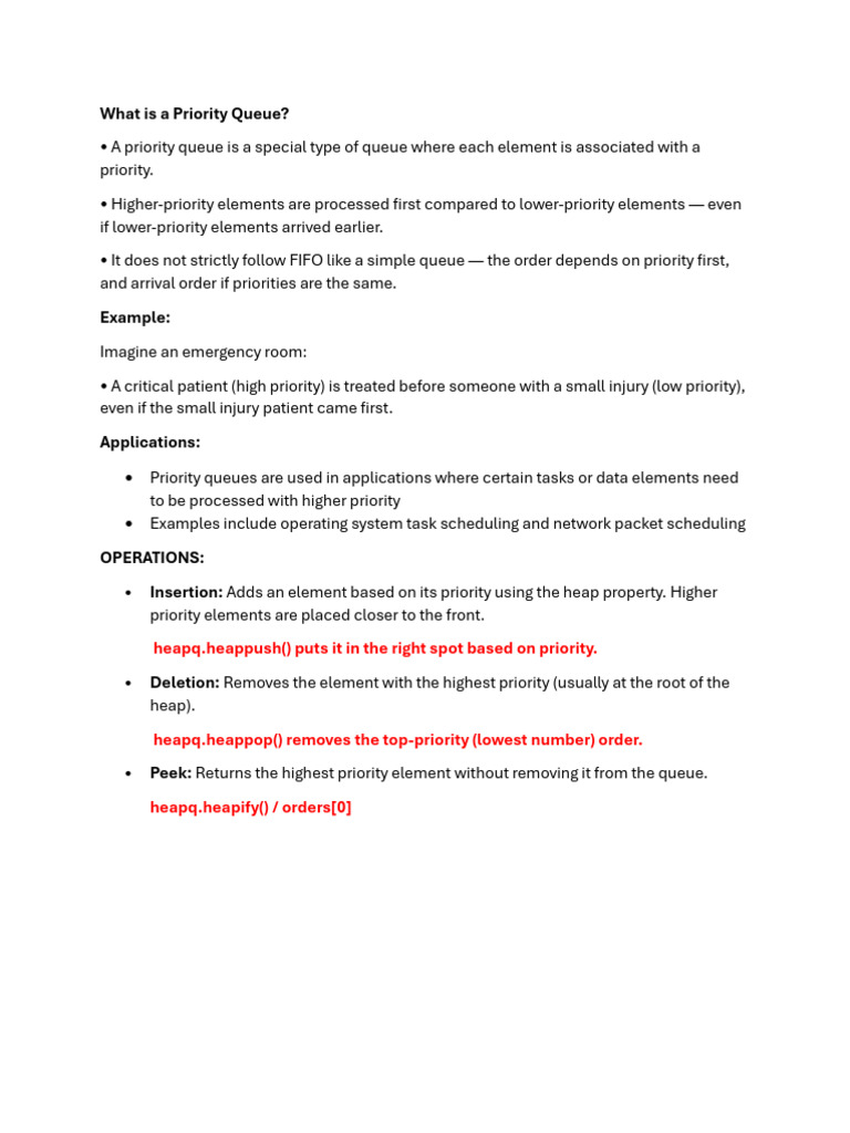 What Is A Priority Queue | PDF