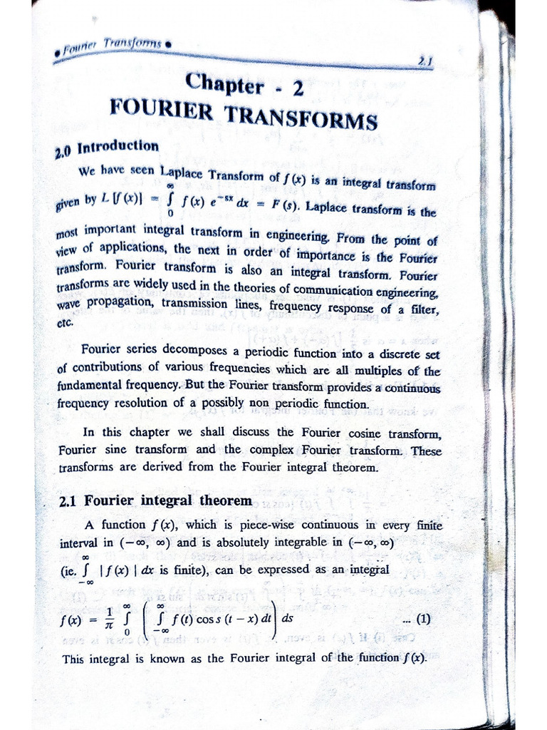 Unit 4 Fourier Transform | PDF