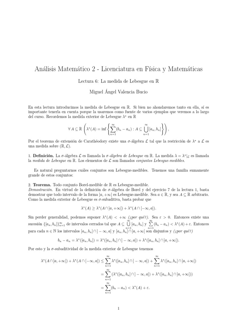 AnM2 LFM Lect06 | PDF | Espacio compacto | Matemáticas