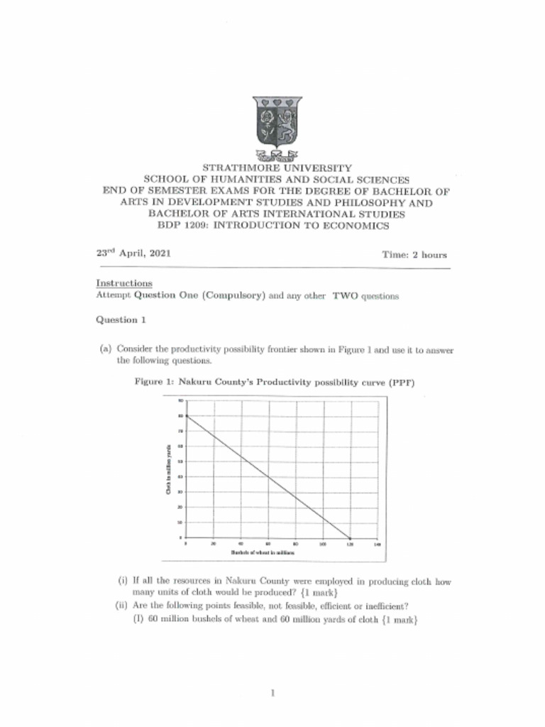BDP 1209 - Introduction To Economics - April 2021 | PDF
