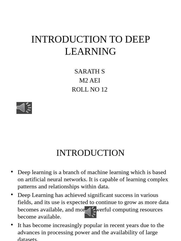 Deep Learning Seminar | PDF | Deep Learning | Machine Learning