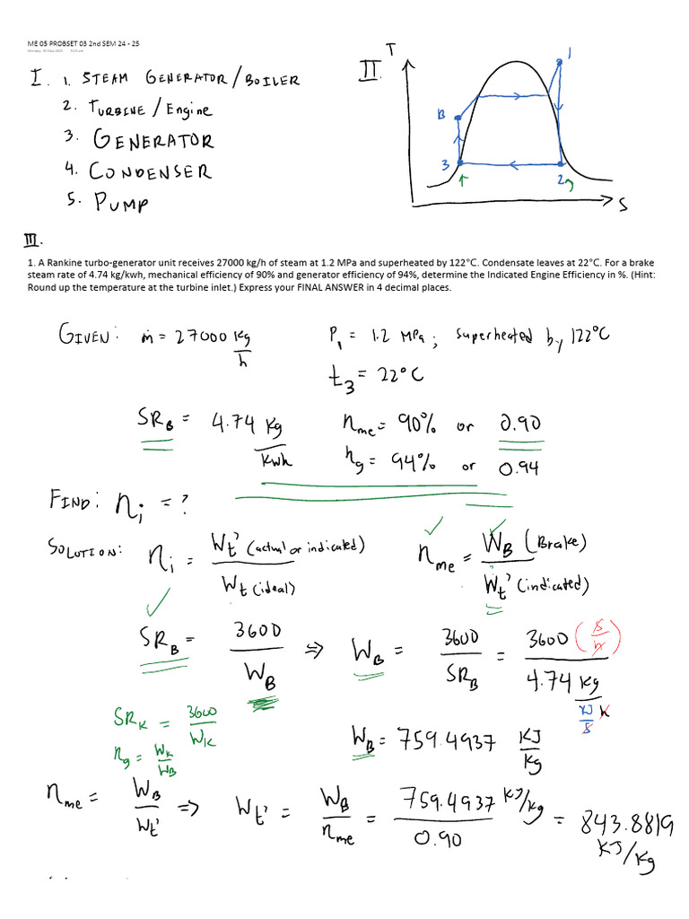 Me 05 Probset 3 2nd Sem Ay 2425 Solutions | PDF