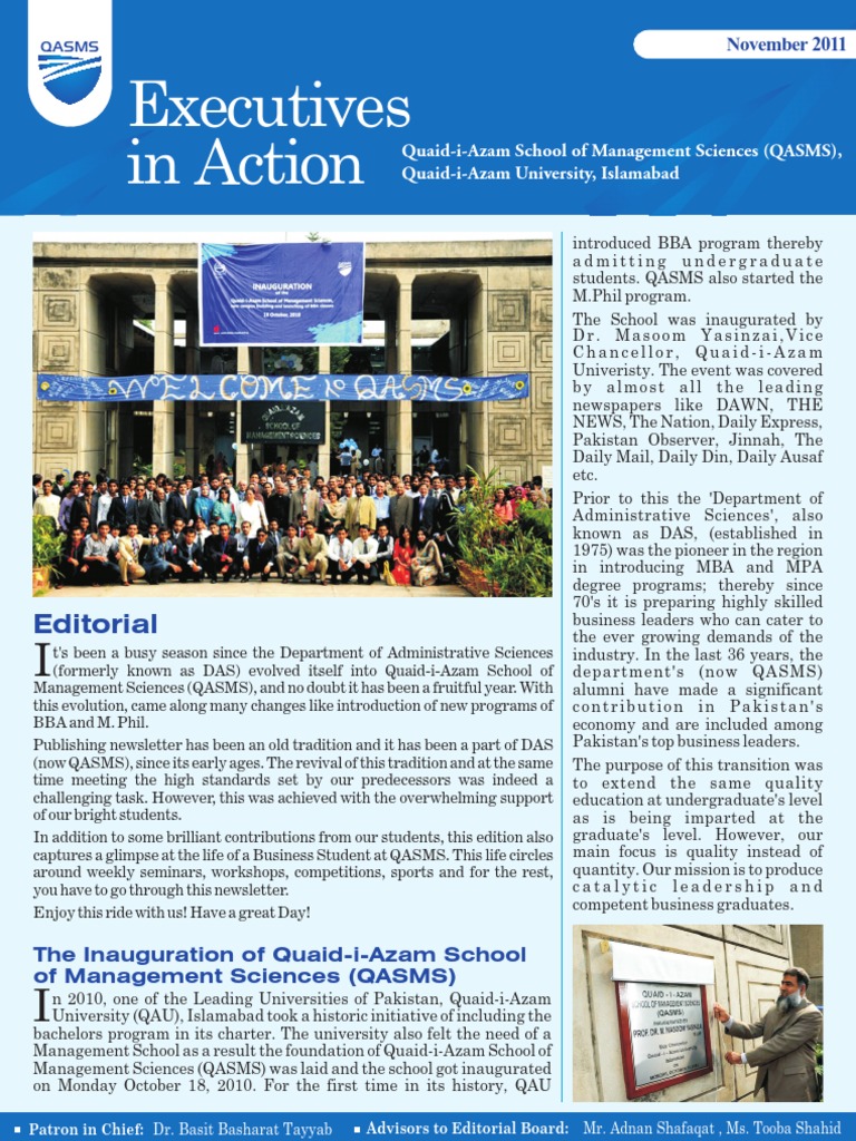 QASMS Newsletter | PDF | Entrepreneurship | Linked In