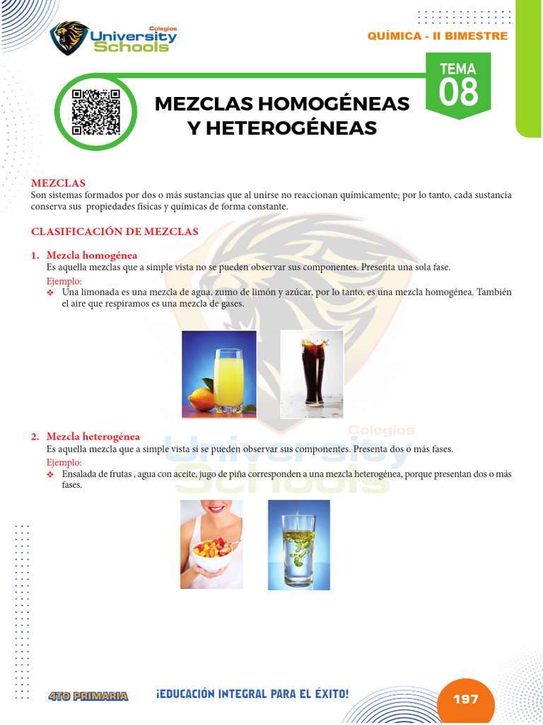 Homogeneas y Heterogeneas | PDF | Mezcla | Sustancias químicas