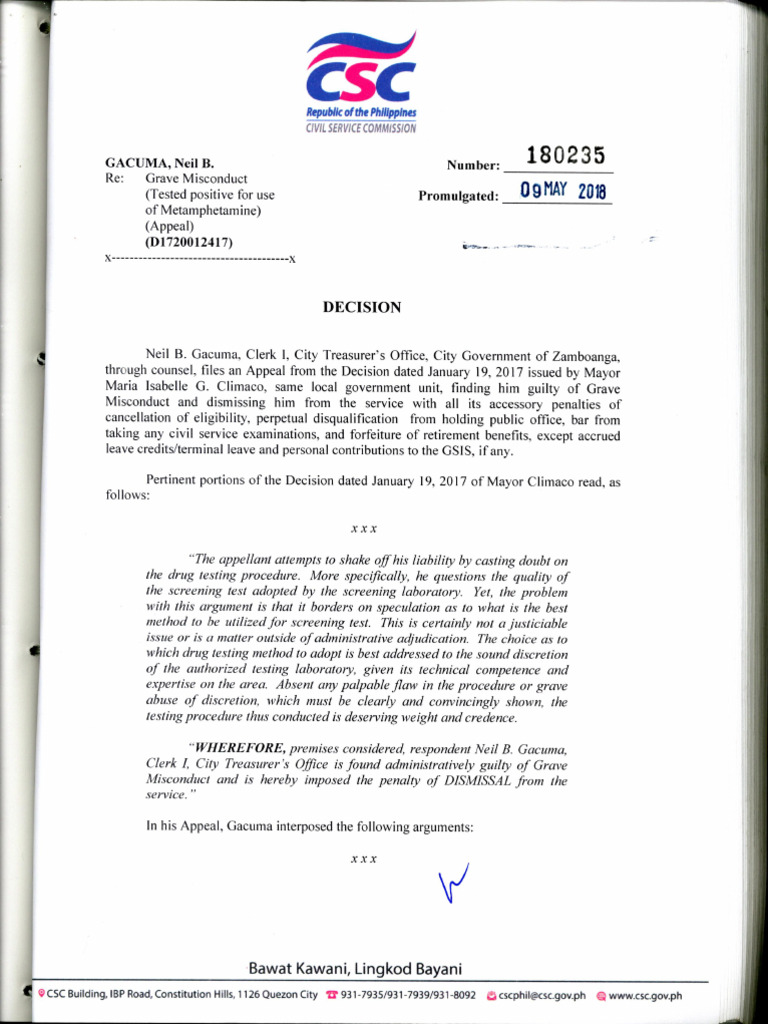 CSC-Decision-No.-180235 - GACUMA | PDF