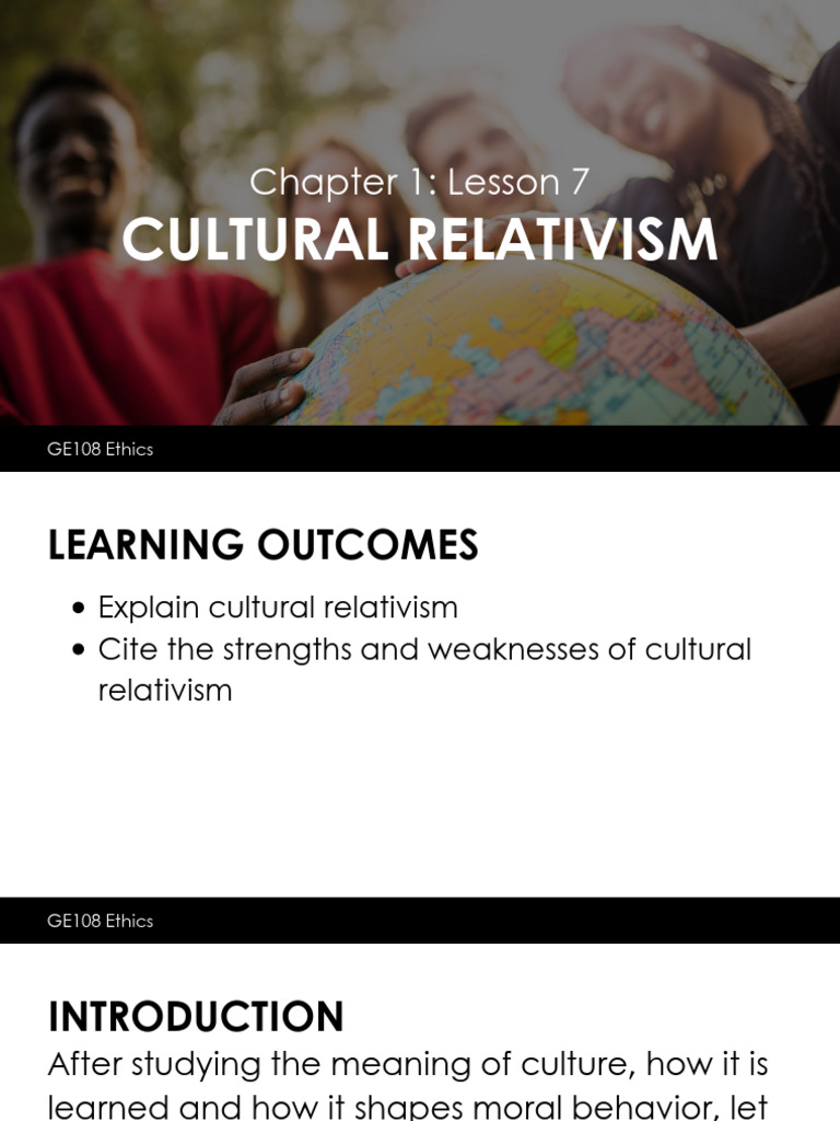 LESSON 7 Cultural Relativism | PDF | Relativism | Morality