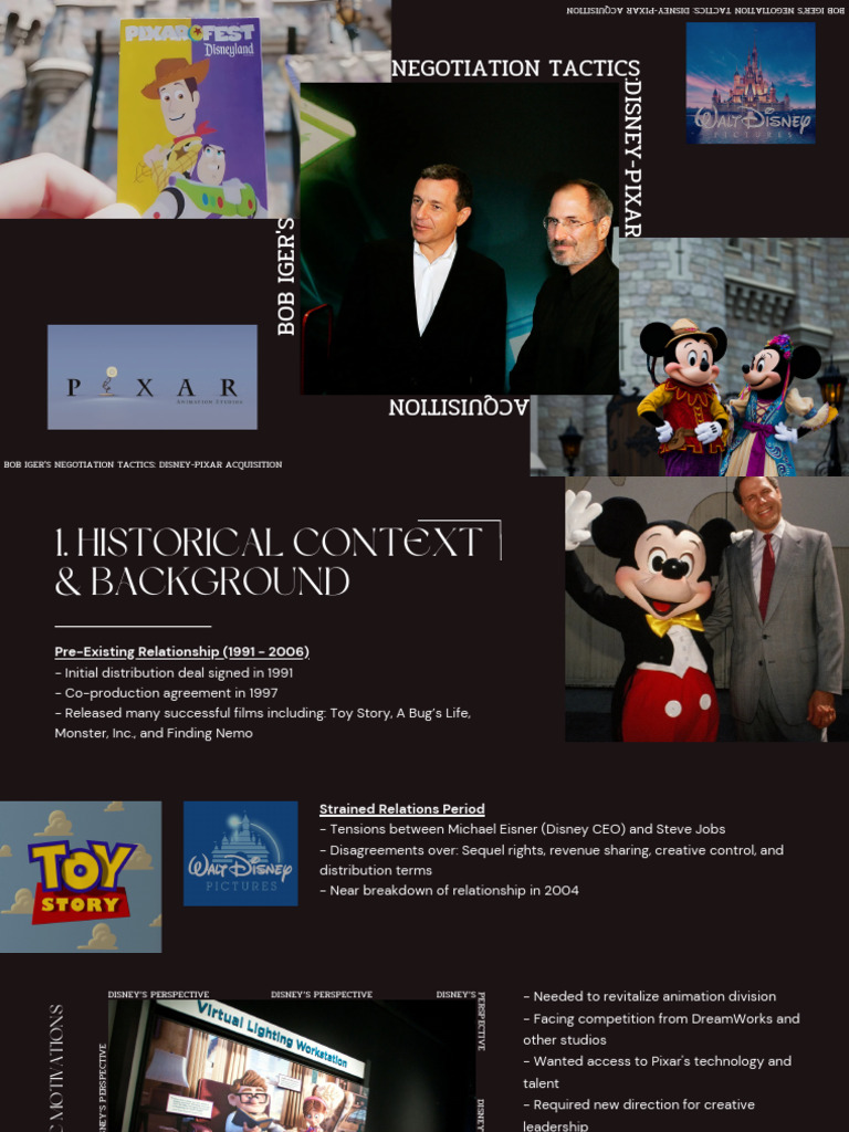 Iger's Tactics in Disney-Pixar Deal | PDF | Pixar | The Walt Disney Company