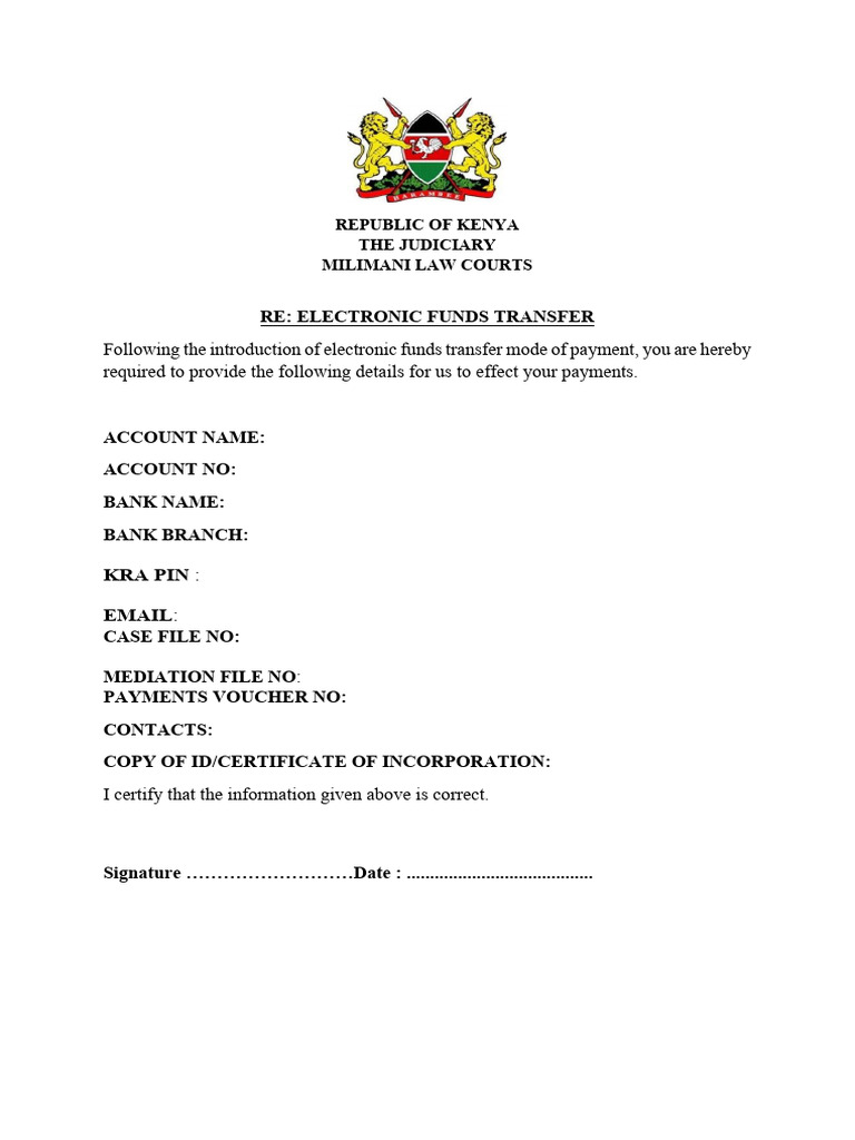 Fillable Eft Payment Form 2025 | PDF