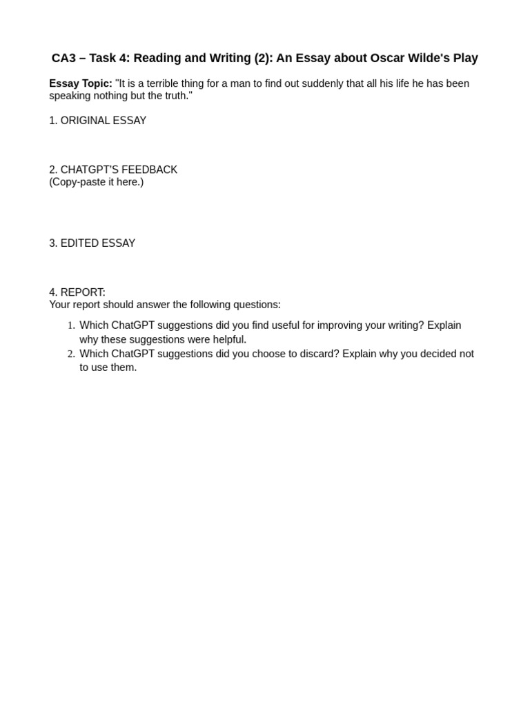 Essay Template | PDF