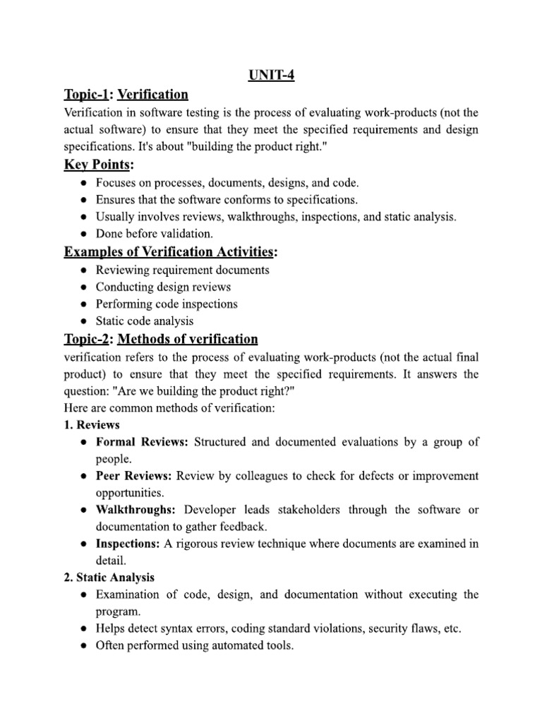 Unit-4 (Software Testing) | PDF