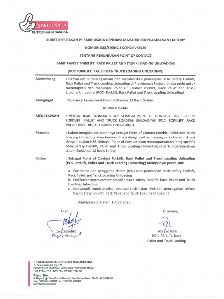 SK POC FORKLIFT PALLET LOADING UNLOADING | PDF