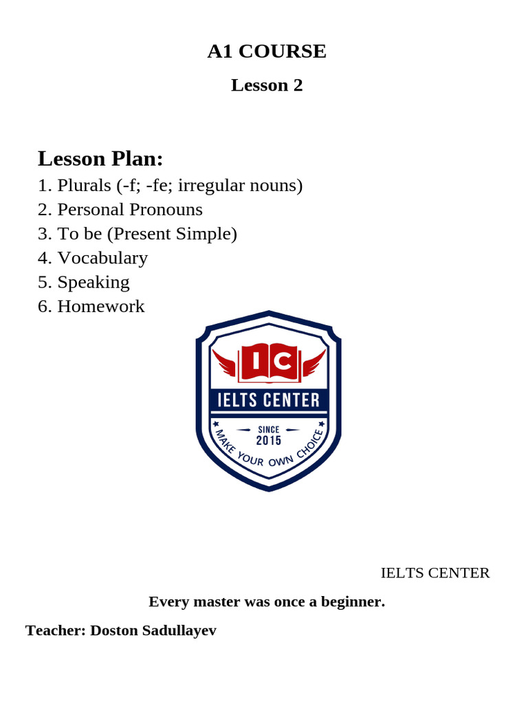 A1 L2 Grammar Reading Listening For A1 Students | PDF | Morphology ...
