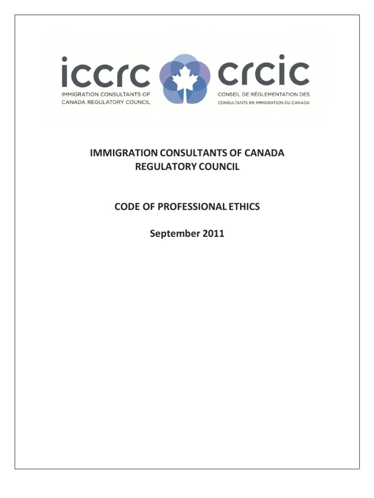 Canada Immigration Ethics Code | PDF | Confidentiality | Professional ...