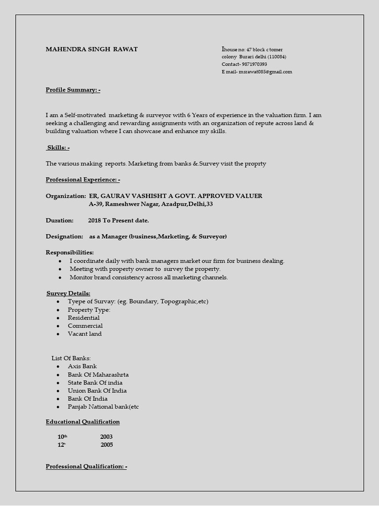 Mahendra CV Valuation-1 | PDF