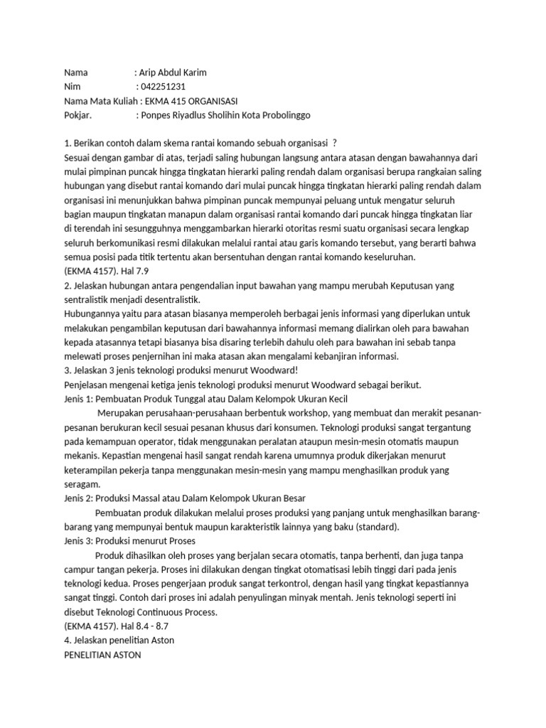 A Tt3 Organisasi (1) | PDF