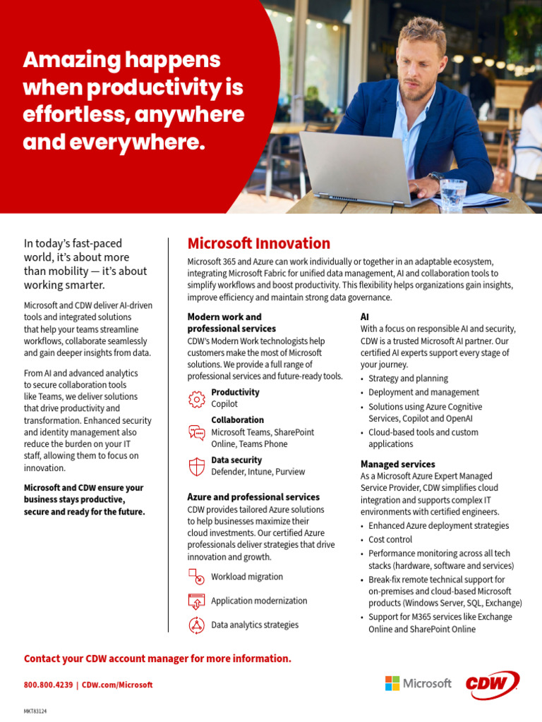 24-CDWP-187 - MKT83124 - Why CDW and MS Sell Sheet - Final | PDF | Microsoft Azure | Cloud Computing