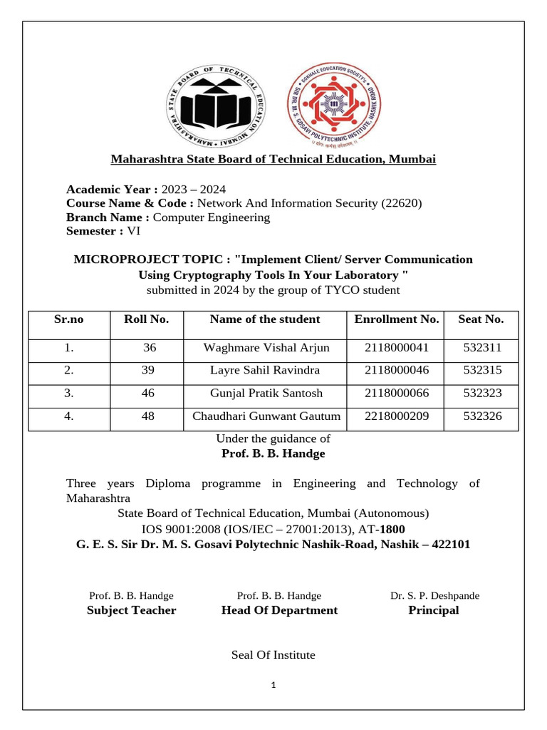 Final Nis Micro Project | PDF | Encryption | Public Key Cryptography