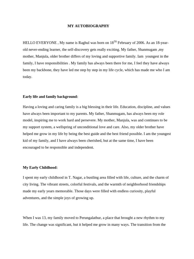 My Autobiography Frd 2 | PDF | Learning | Behavioural Sciences