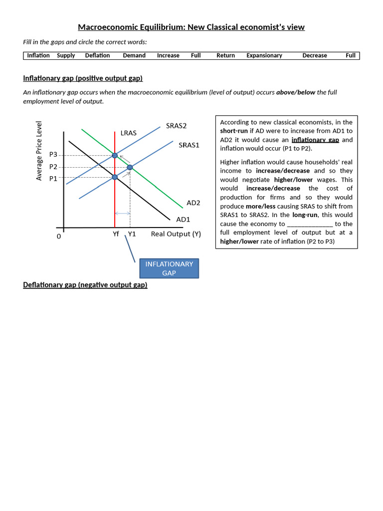 Macroeconomic Equilibrium WORKSHEET | PDF | Macroeconomics | Full ...