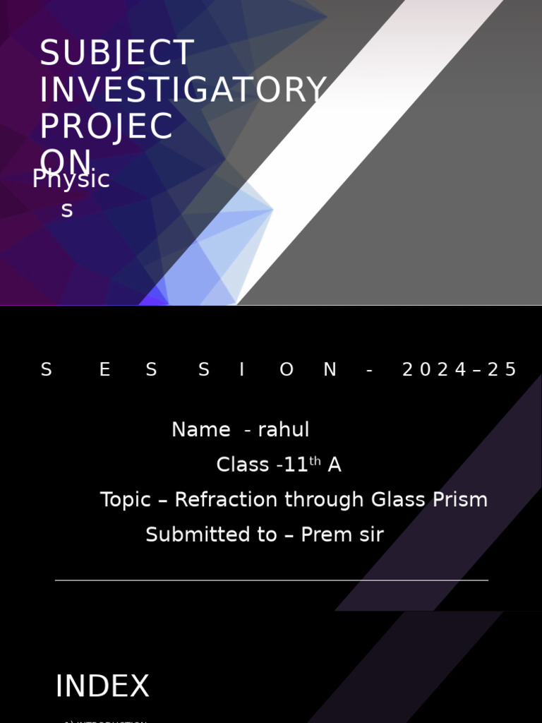 Art Integrated Project | PDF | Refraction | Optics