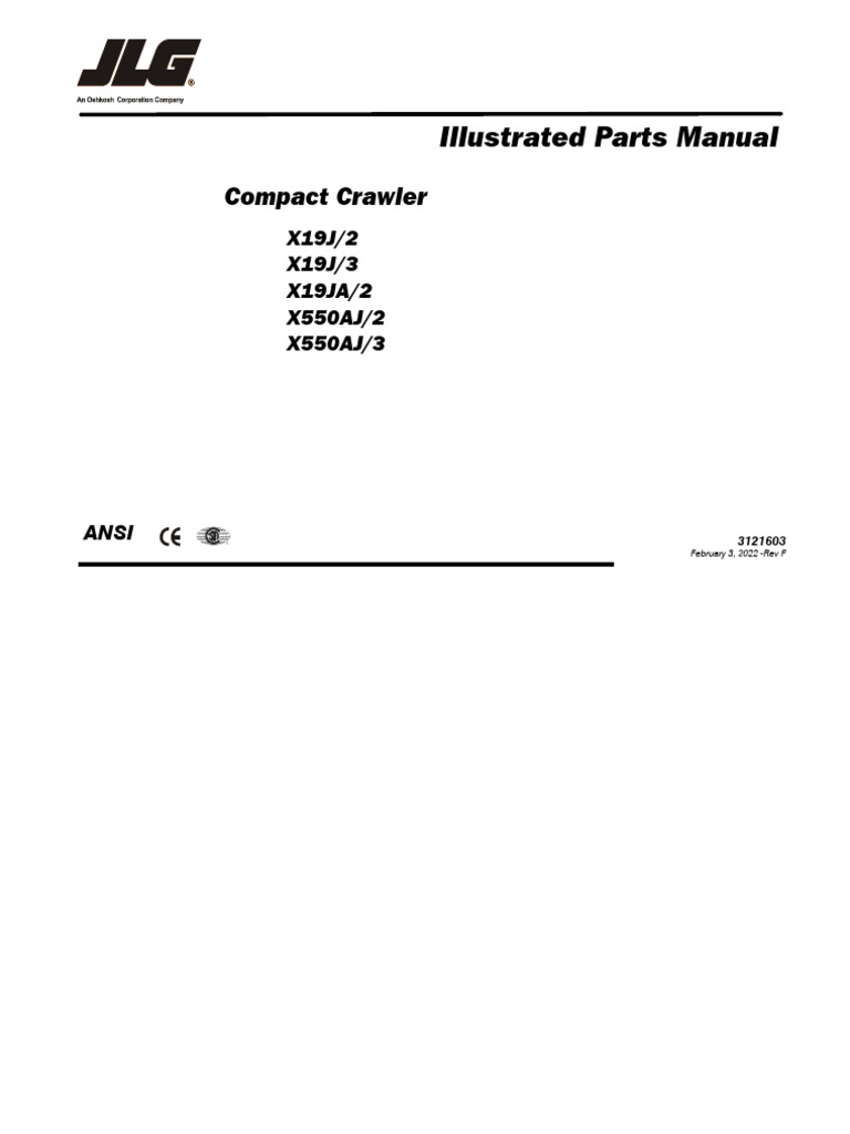 Compact Crawler Parts Manual | PDF