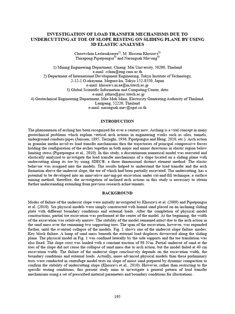 2010 Investigation of Load Transfer Mechanisms Due To Undercutting at ...