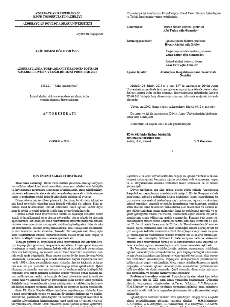 Torpaq Tədqiqat Materialı | PDF