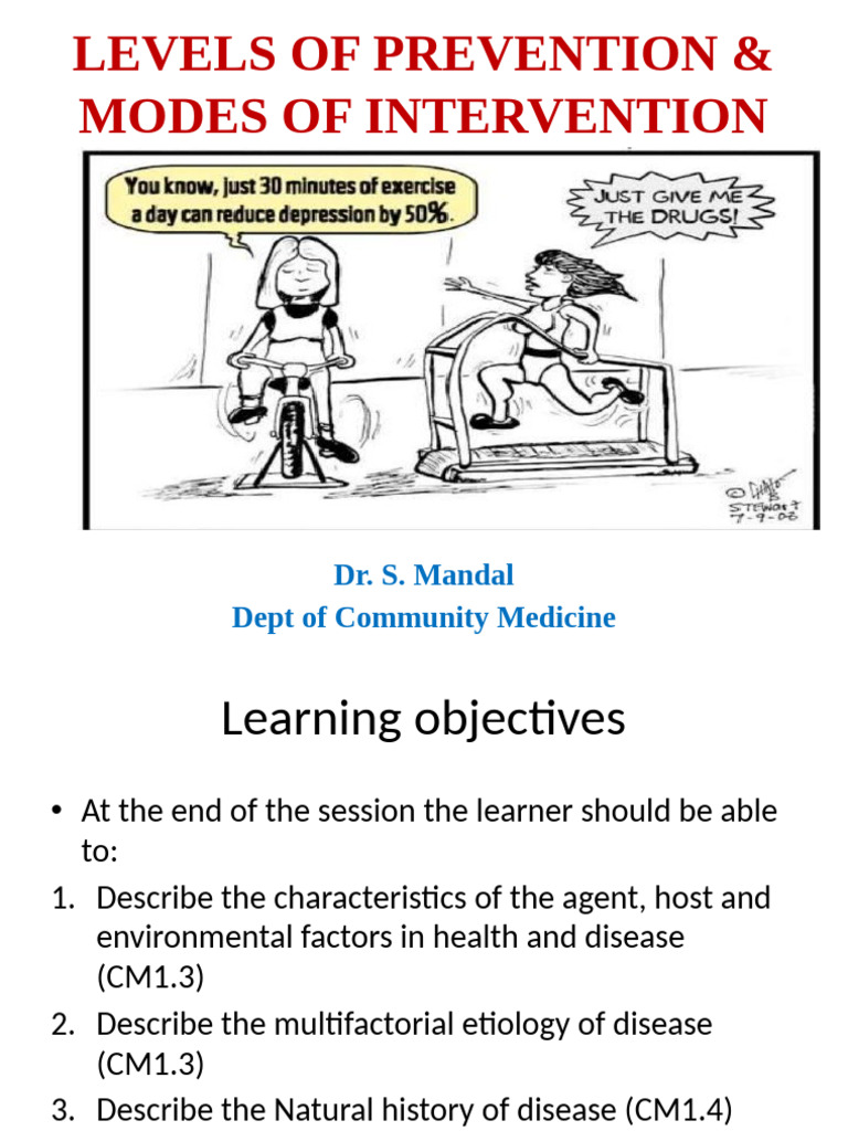 Levels of Prevention & Modes of Intervention | PDF | Preventive ...