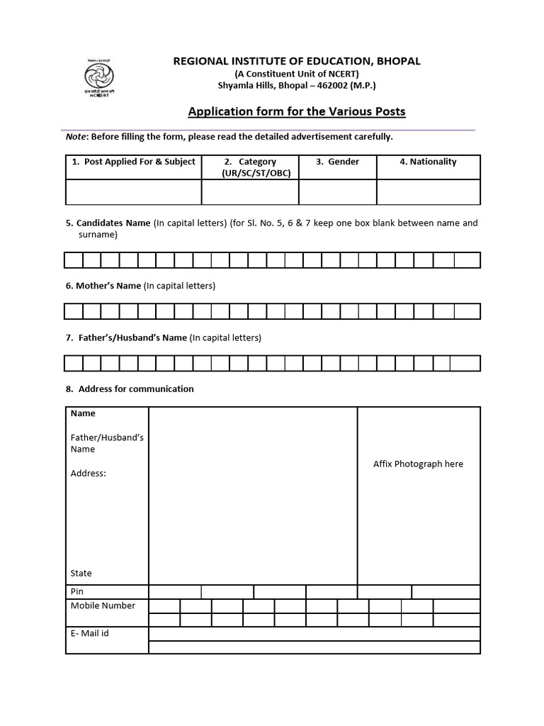 Application - Form PGT - TGT | PDF