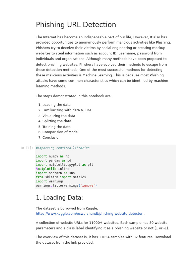 Phishing URL Detection | PDF | Support Vector Machine | Regression Analysis