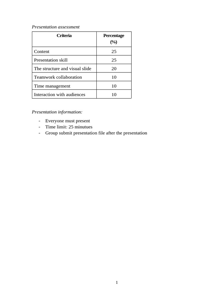 Presentation Instruction | PDF