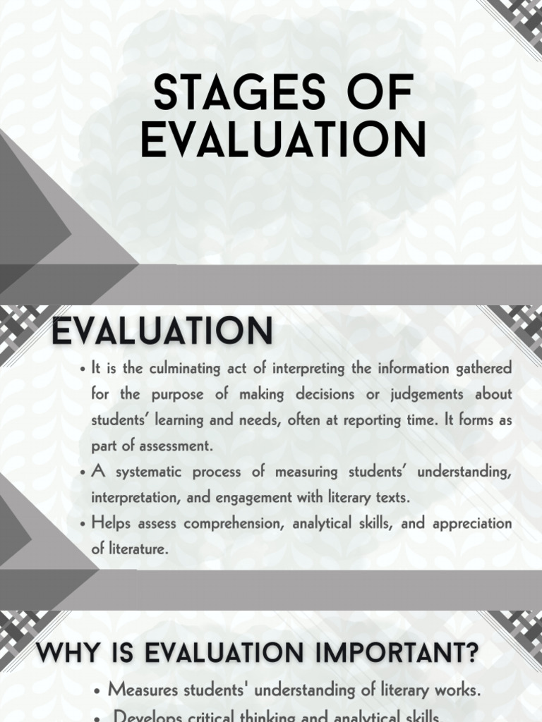Stages of Evaluation | PDF