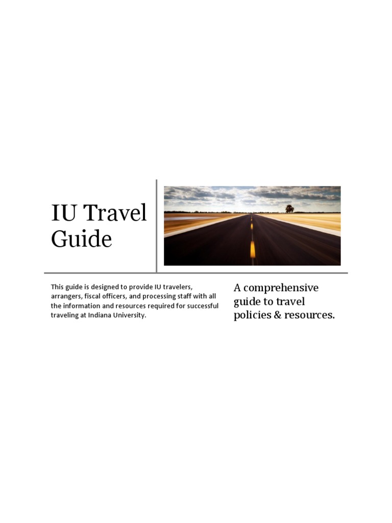 IU Travel Guide | PDF | Per Diem | Fee